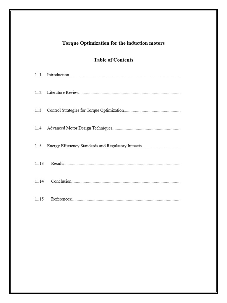 Torque Optimization in Induction Motors | PDF | Electric Motor ...