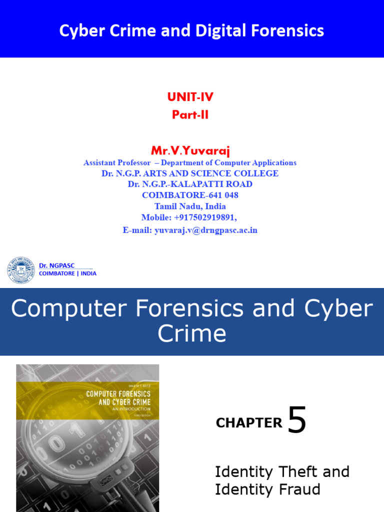 Cyber Crime and Digital Forensics-Unit-IV-Part-II | PDF | Identity ... Cyber Crime and Digital Forensics-Unit-IV-Part-II | PDF | Identity ...