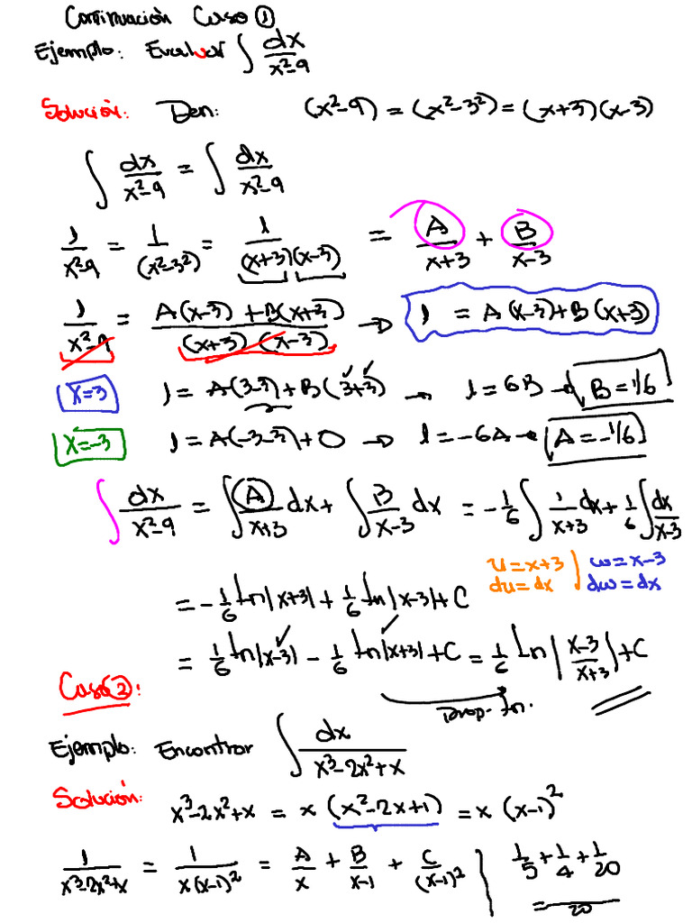 Clase 15 Cii s2 Integrales Racionales Caso 2 y 3 | PDF