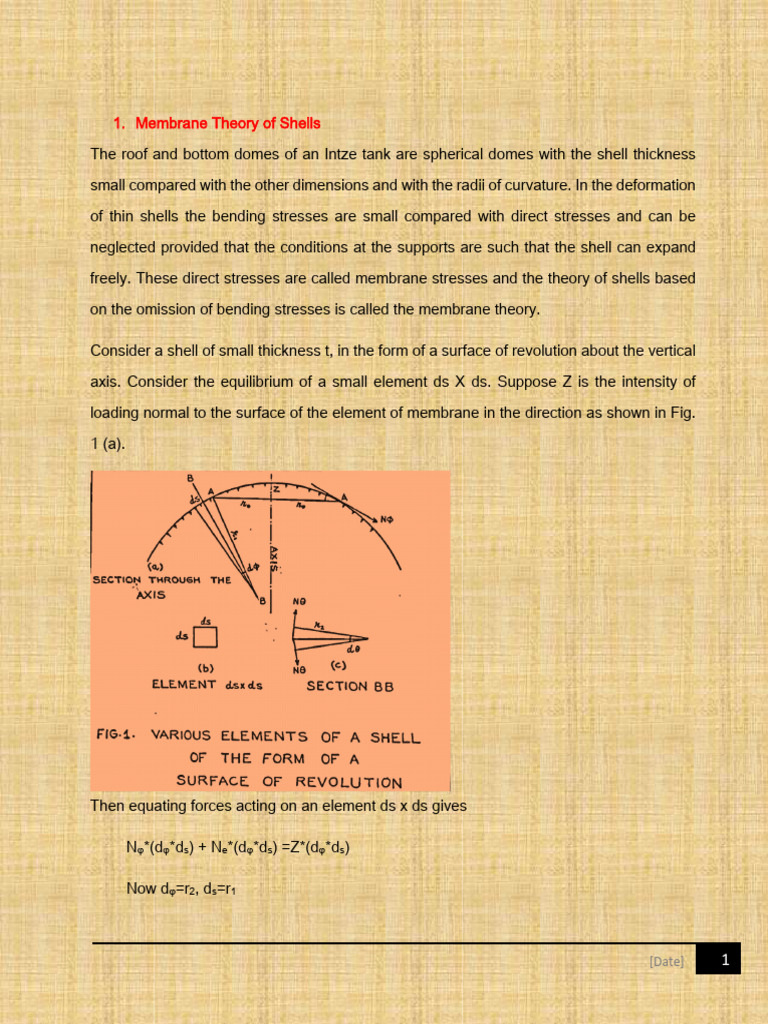 Design of Intze Tank Part 4 | PDF | Bending | Stress (Mechanics)