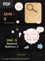 Unit 2 Sports & Nutrition Notes Class 12th Phe All About Physical ...