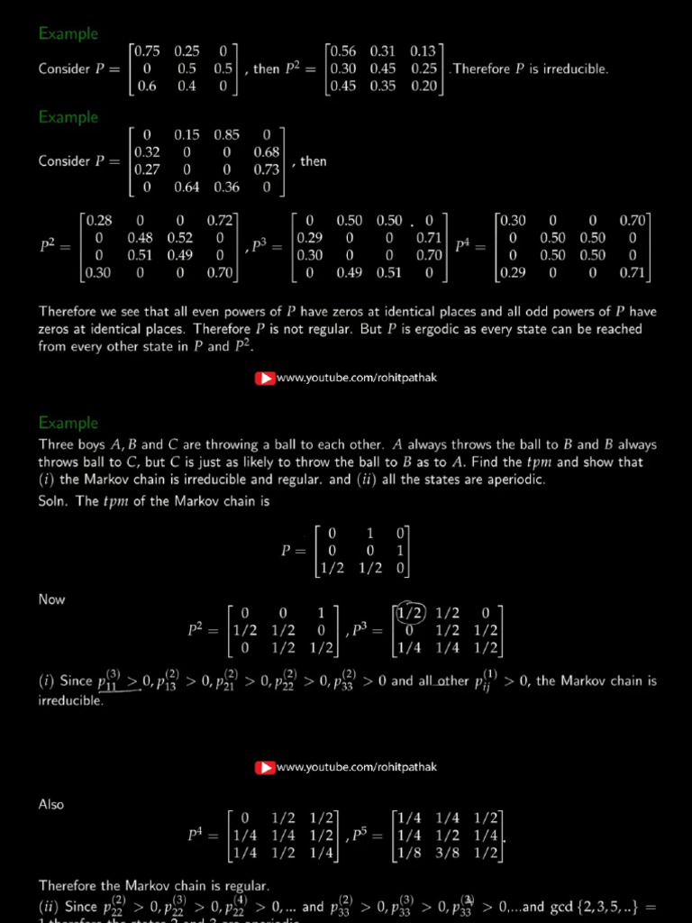 Classification of States of Markov Chain | PDF