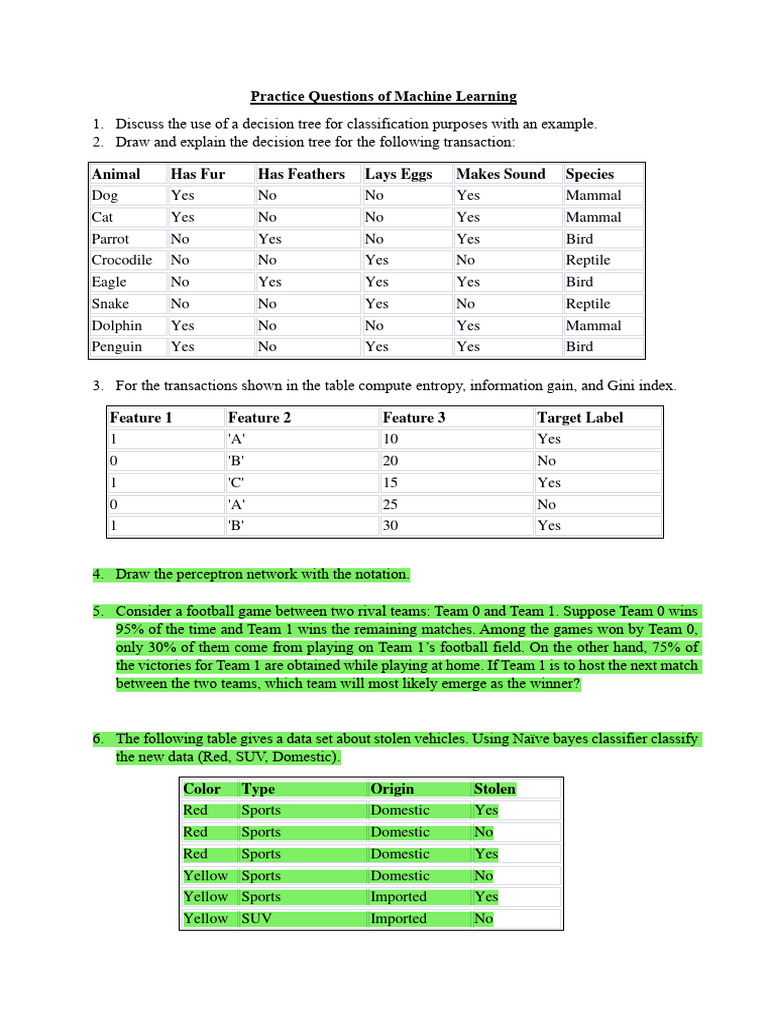 Practice Questions | PDF