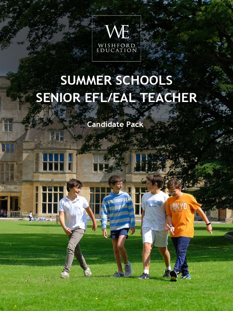 Summer Schools Senior EFL_EAL Teacher Candidate Pack | PDF | Teachers ...