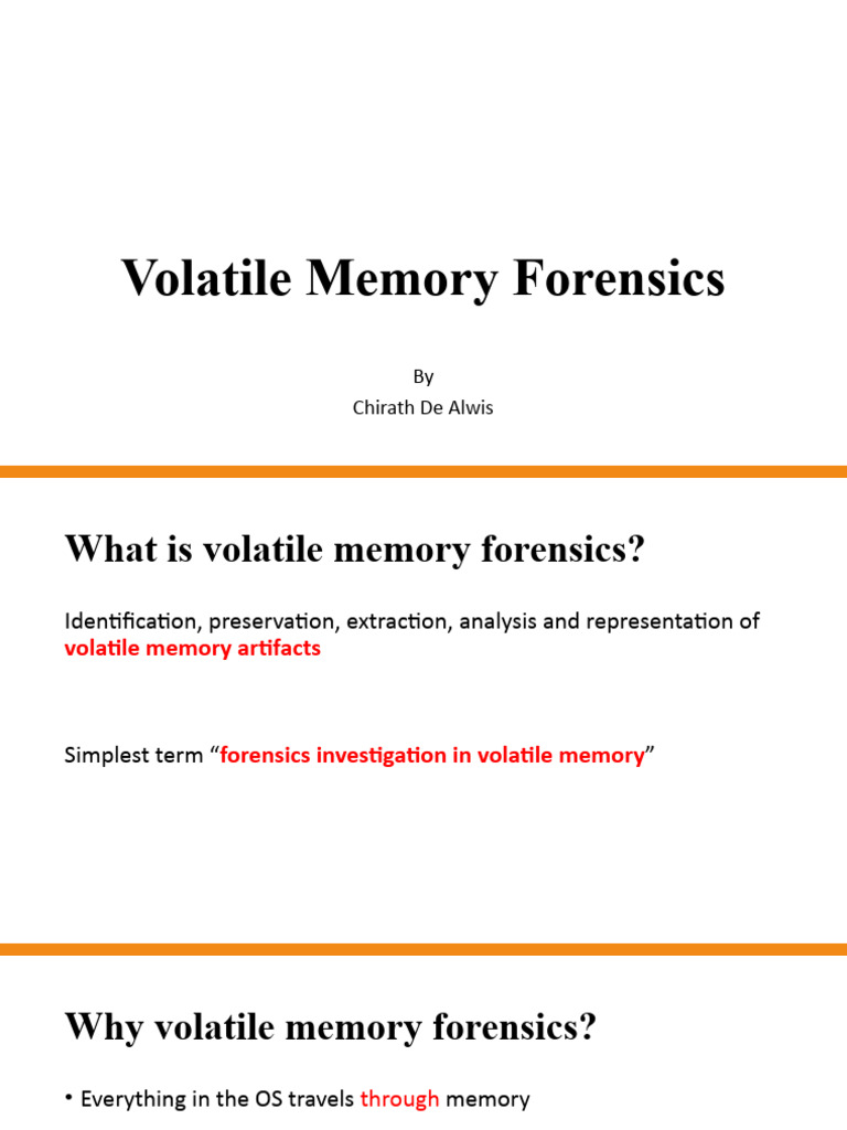 Introduction To Memory Forensics | PDF | Process (Computing) | Thread ...
