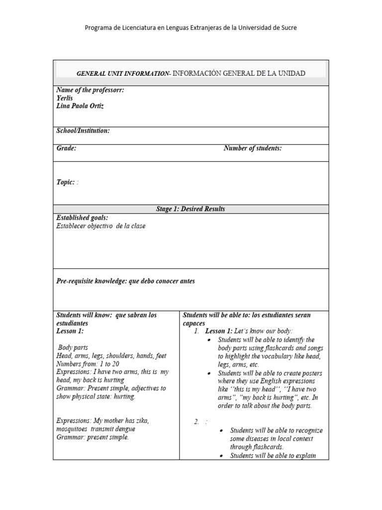 Lesson Plan Format Lesson Plan | PDF