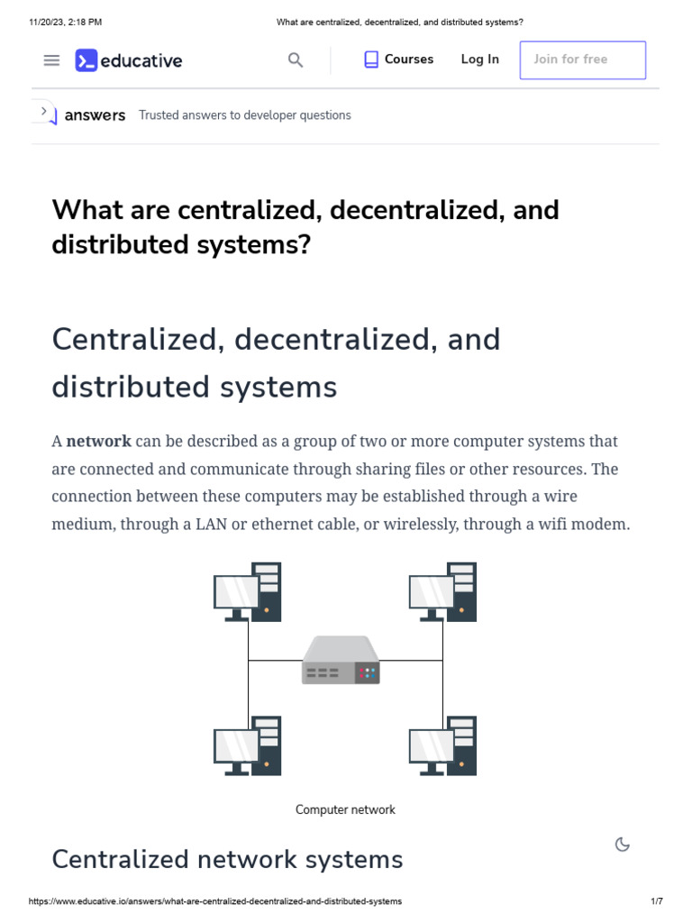 What Are Centralized, Decentralized, and Distributed Systems | PDF | Computer Network ...