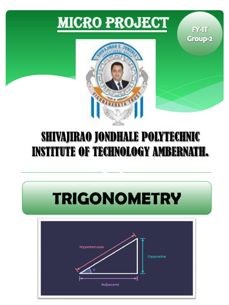 Maths Microproject It Group 2 | PDF | Trigonometric Functions | Trigonometry