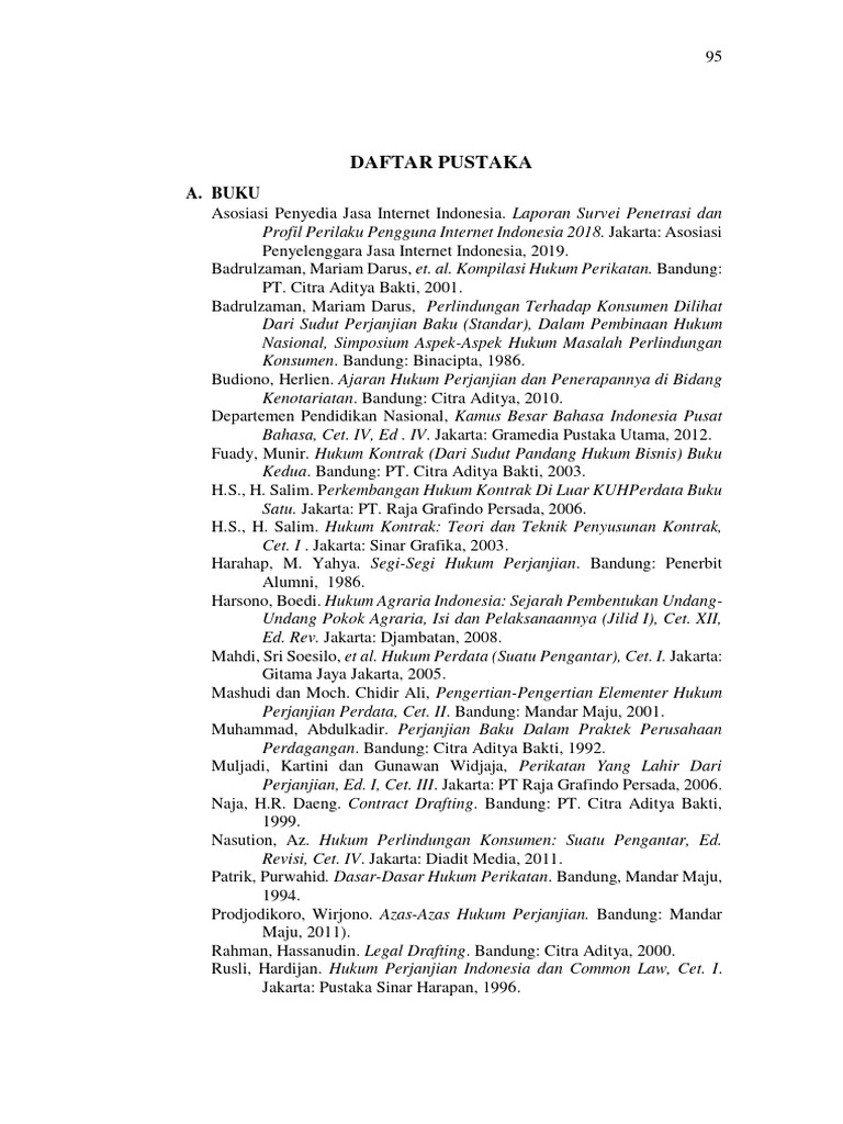 Format Daftar Pustaka Hukum Indonesia | PDF | Ilmu Sosial | Hukum