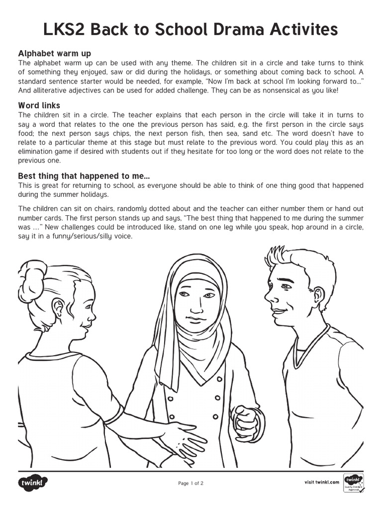 t2 e 3962 lks2 Back To School Drama Teaching Ideas | PDF