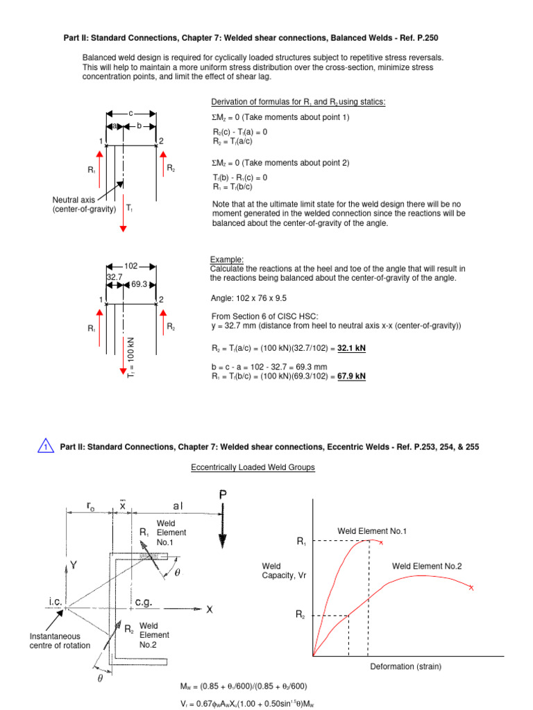 Connections 1 - Ch.7 Welded Shear Connections Notes (249-272) Rev.2 ...