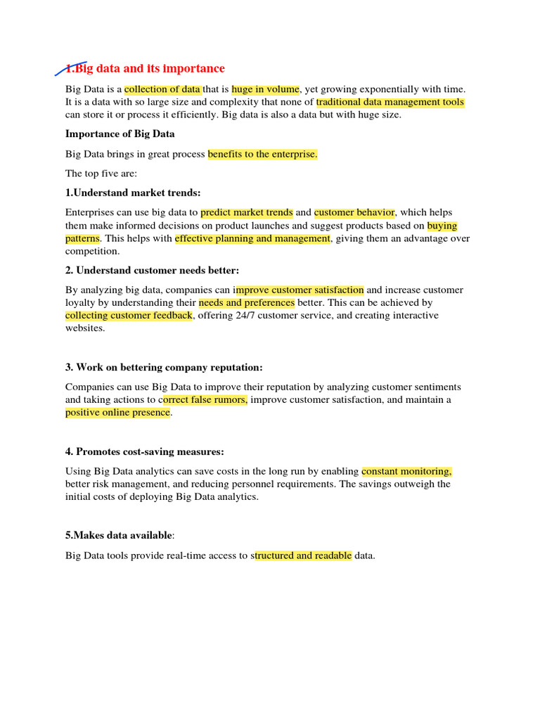 1.big Data and Its Importance | PDF | Apache Hadoop | Analytics