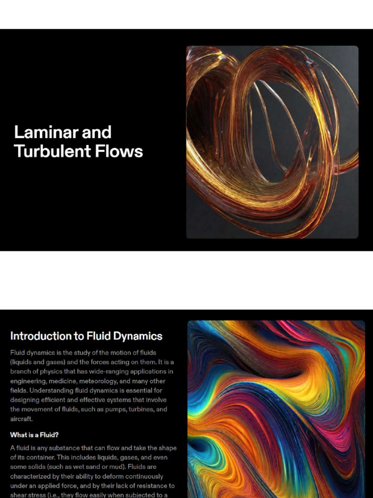 Laminar and Turbulent Flows - Styslavska | PDF