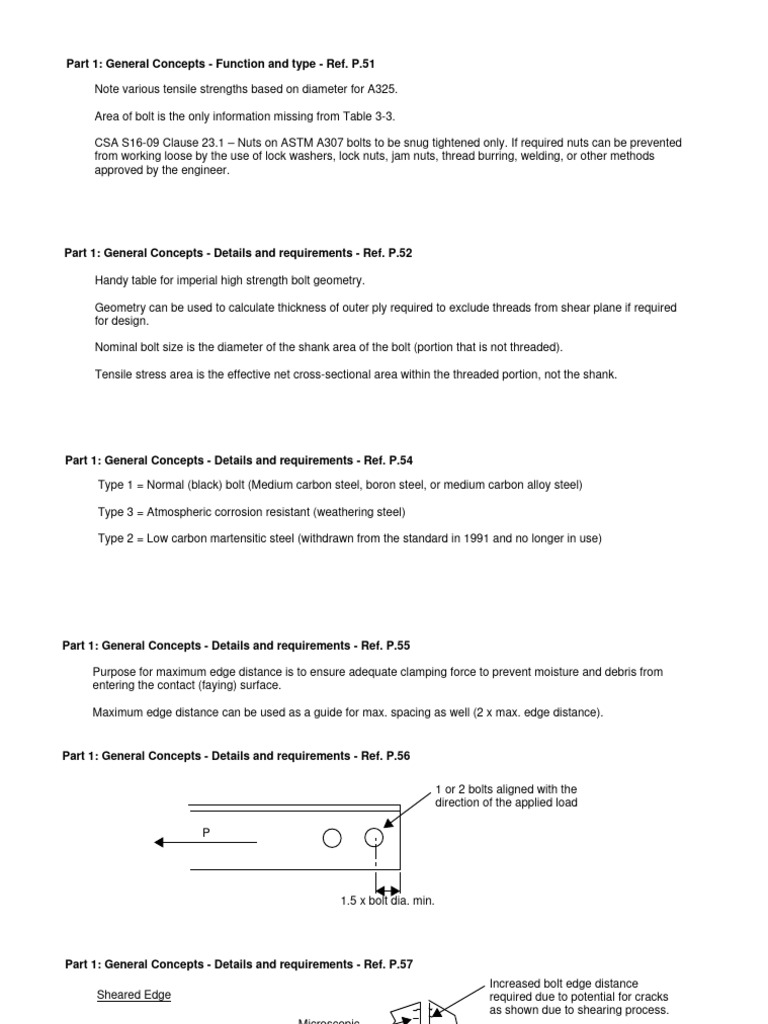 Connections 1 - Ch.2 Bolts Notes (48-93) | PDF | Screw | Galvanization