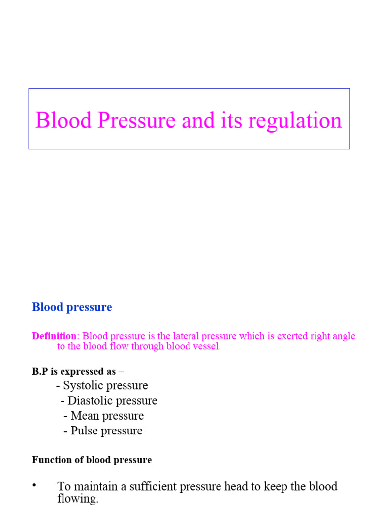 Blood Pressure | PDF | Blood Pressure | Angiotensin