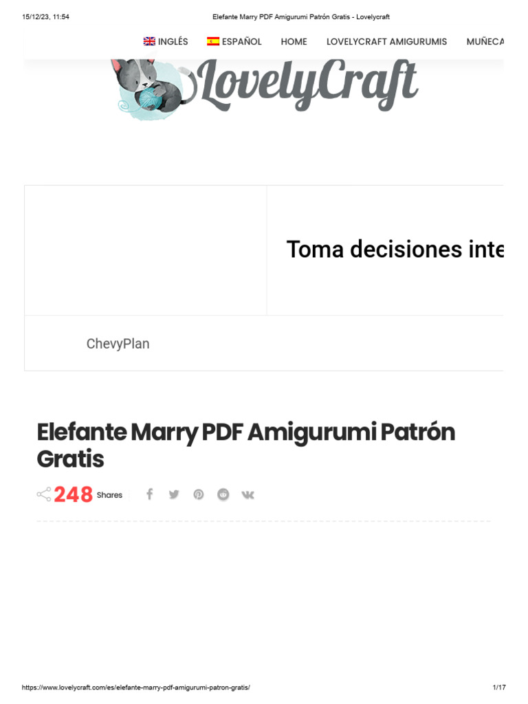 Elefante Marry PDF | PDF | Amigurumi | Textiles