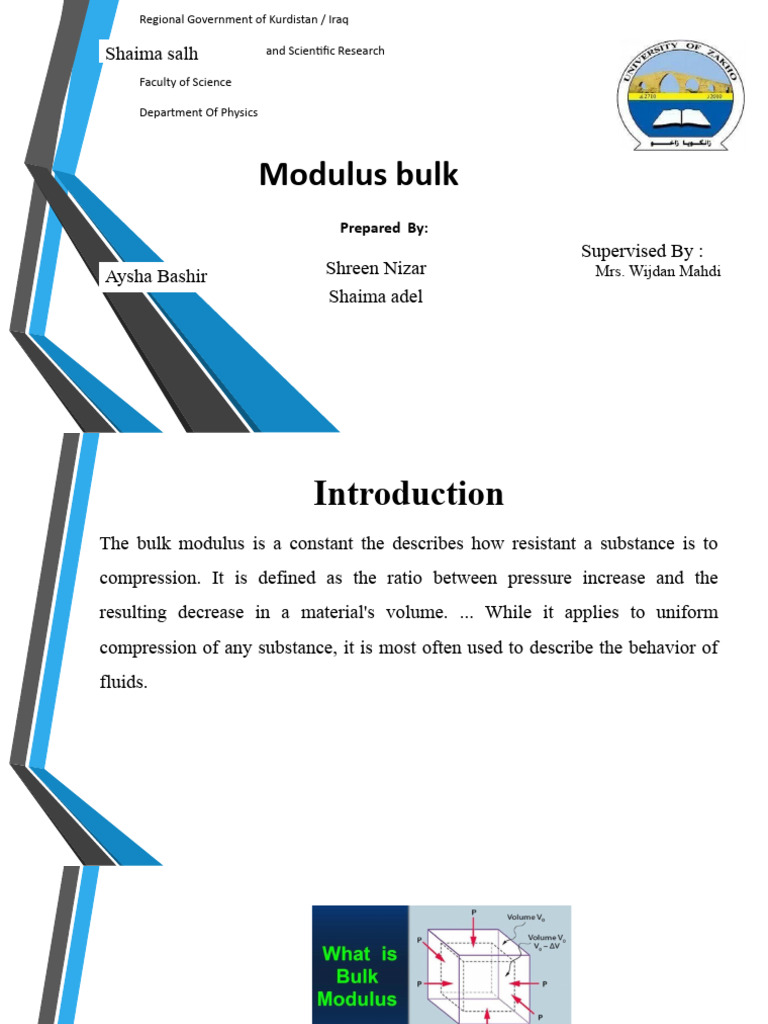 Understanding Bulk Modulus in Fluids | PDF | Young's Modulus | Fluid