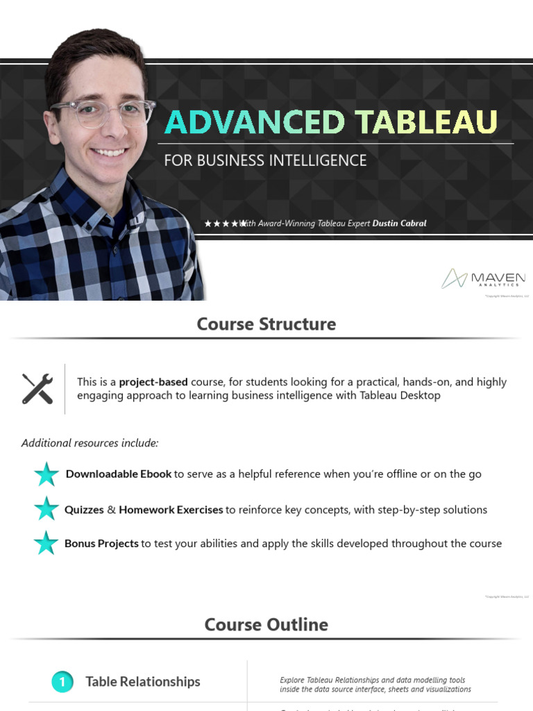 Maven Advanced Tableau | PDF | Icon (Computing) | Analytics