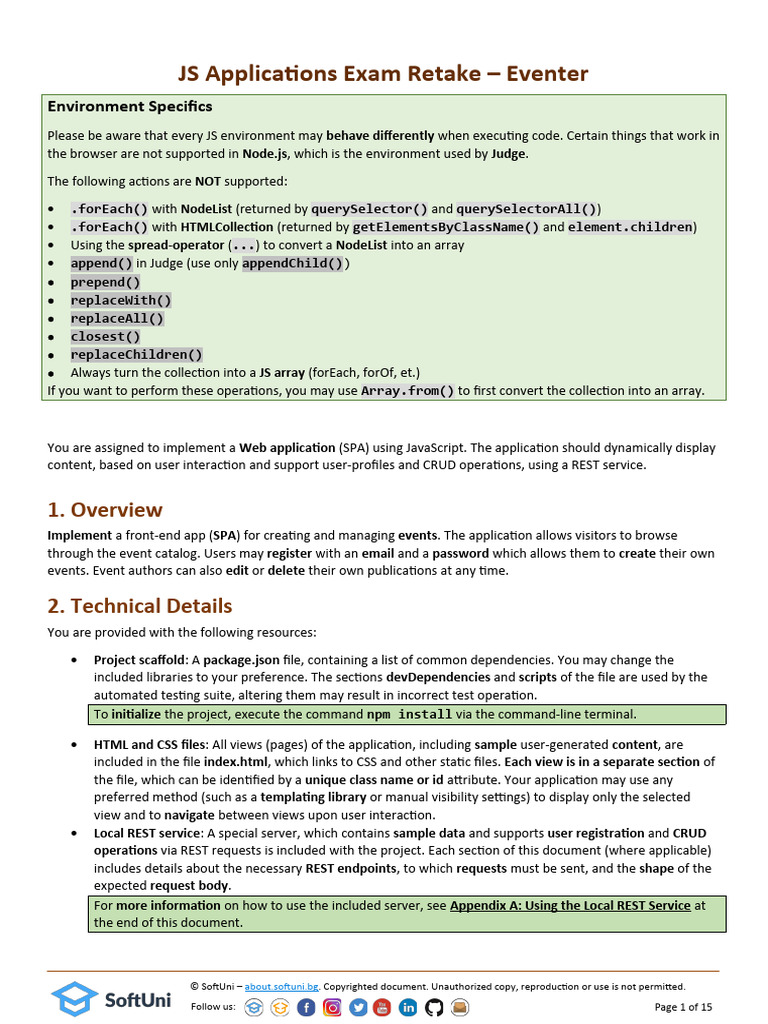 Eventer Условие | PDF | Web Server | Internet & Web