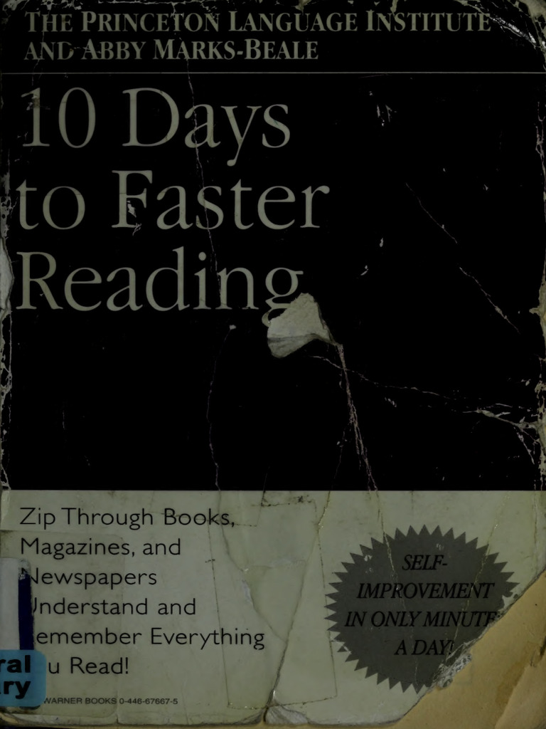 10 Days To Faster Reading - Abby Marks-Beale - New York, NY, 2001 ...