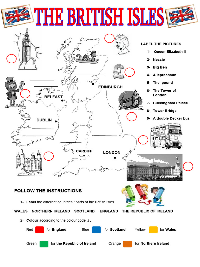 UK Geography and Culture Coloring Guide | PDF | United Kingdom ...