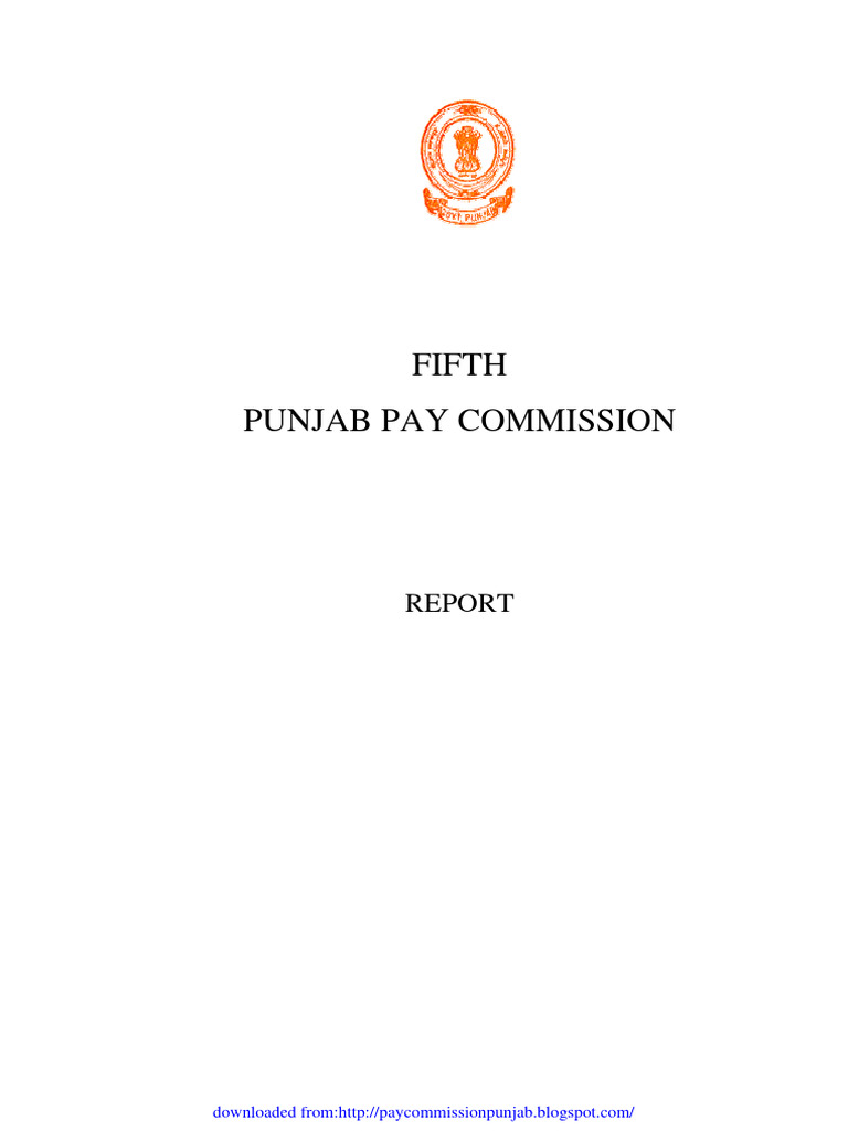 Punjab 5th Pay Commission Report | PDF | Economic Growth | Agriculture