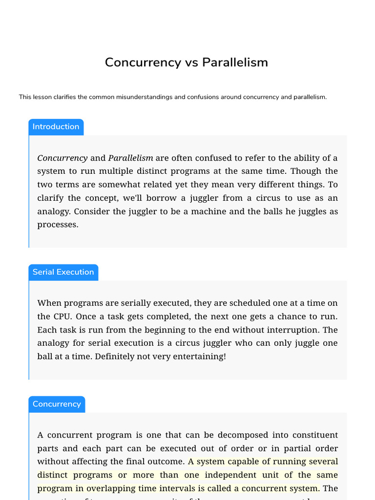 3 Concurrency Vs Parallelism | PDF | Parallel Computing | Operating System