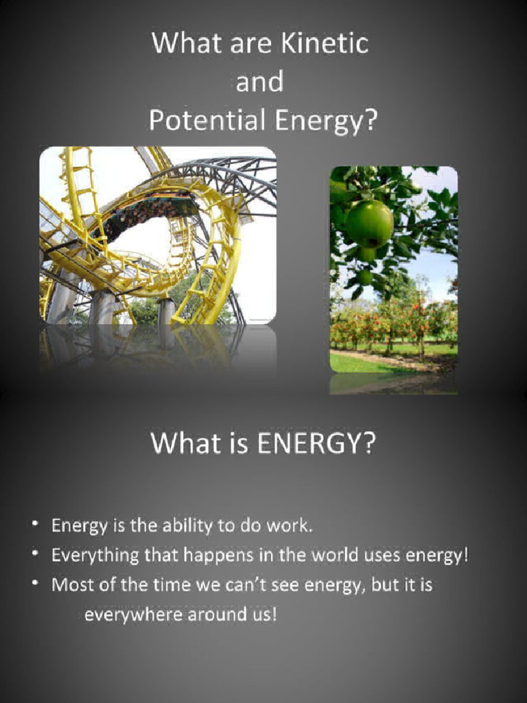 Physics Potential and Kinetic Energy | PDF