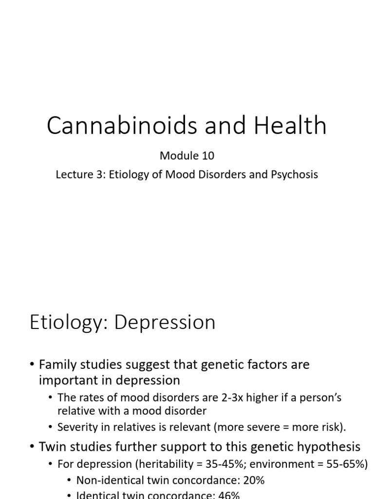 Module-10-Lecture-3-Cannabis, Mental Health, and Brain Disorders | PDF ...