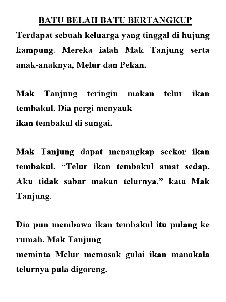 Batu Belah Batu Bertangkup | PDF