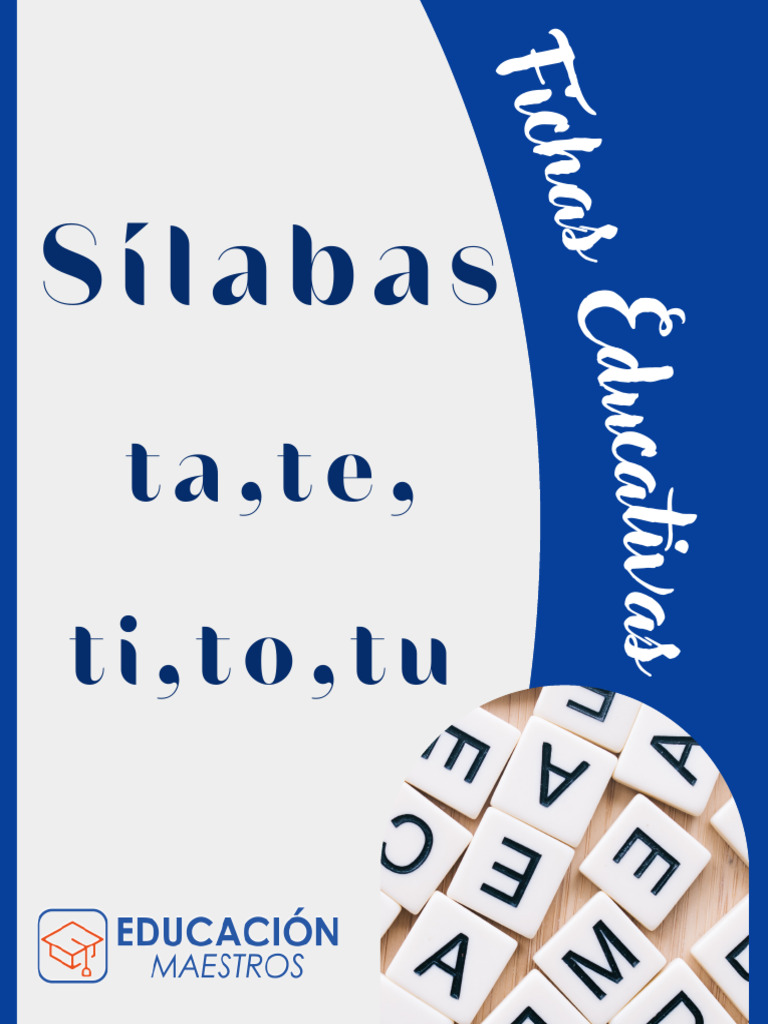 Fichas Sílabas Ta, Te, Ti, To, Tu - EDUCACION MAESTROS | PDF