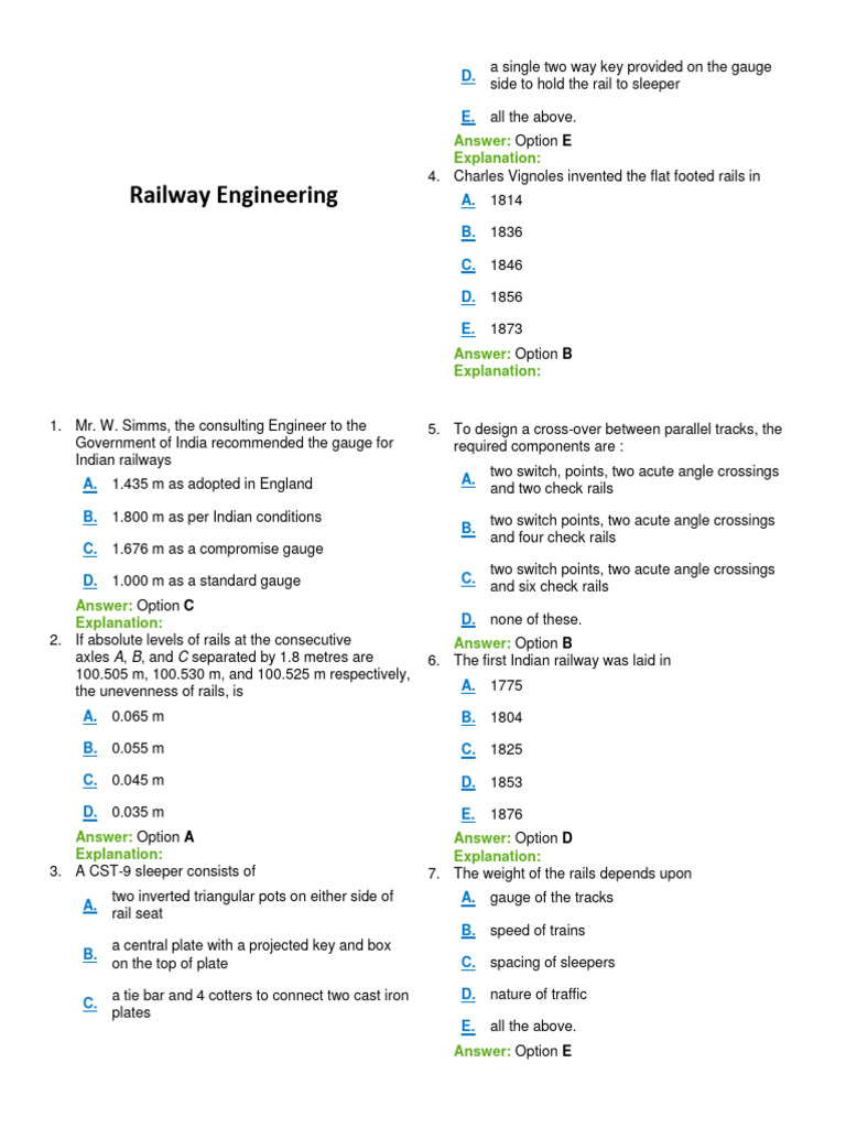 Railway Engineering India Bix | PDF | Rail Infrastructure | Transport ...