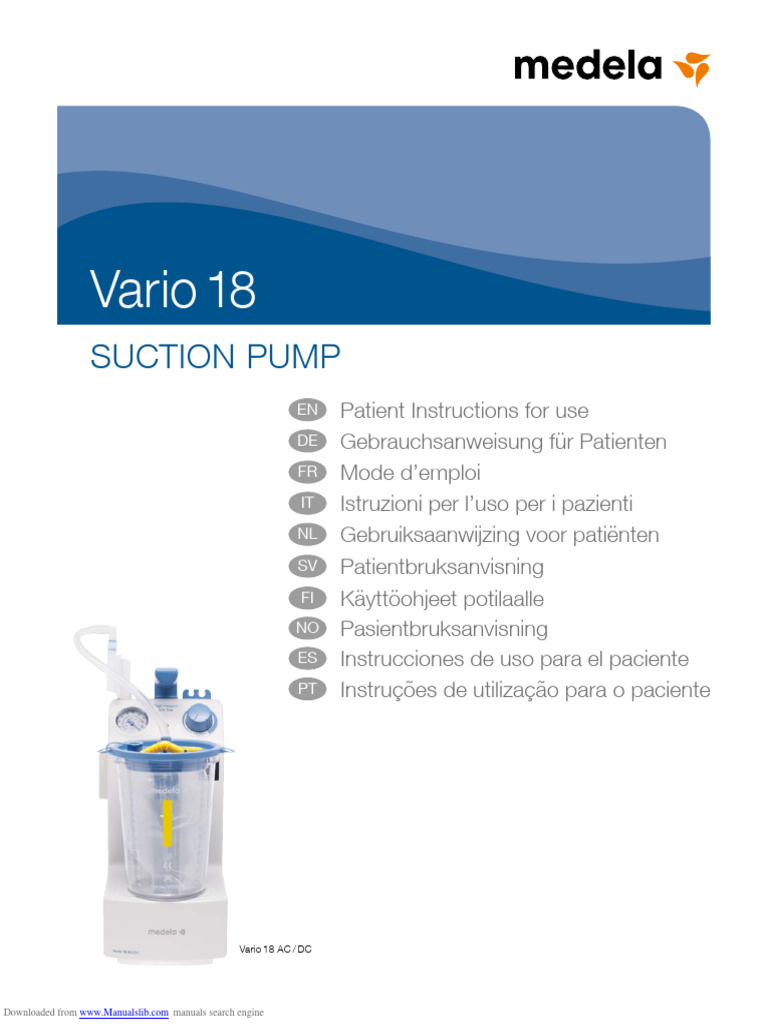 Medela Vario 18 CA 1 | PDF | Pump | Rechargeable Battery