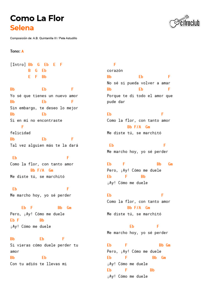 Selena - Como La Flor | PDF