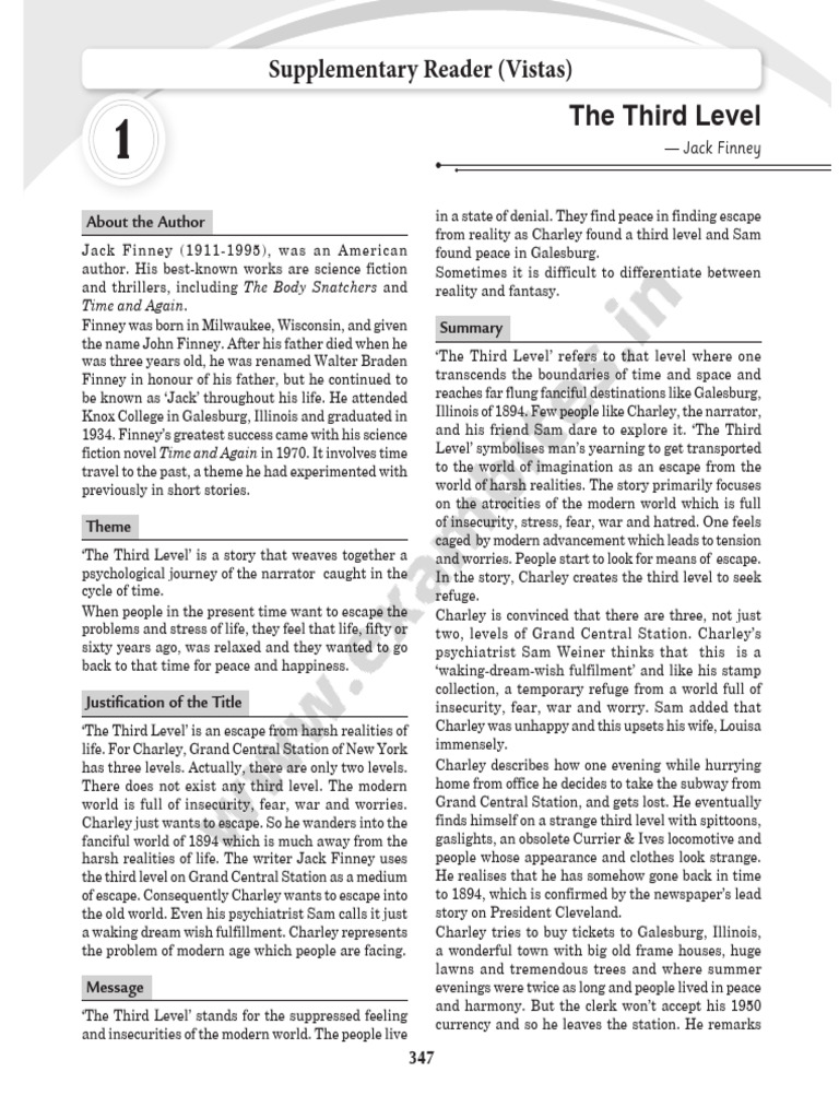 The Third Level Chapter 1 2023 | PDF | General Fiction