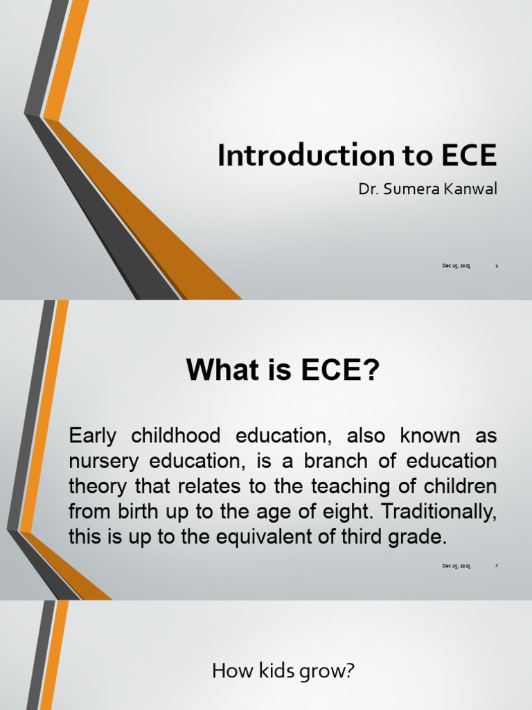 Introduction To ECE | PDF | Cognitive Development | Preschool