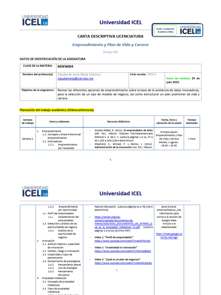 EyPVyC M3 - 23 - Gpo.03 | PDF | Iniciativa empresarial | Creatividad