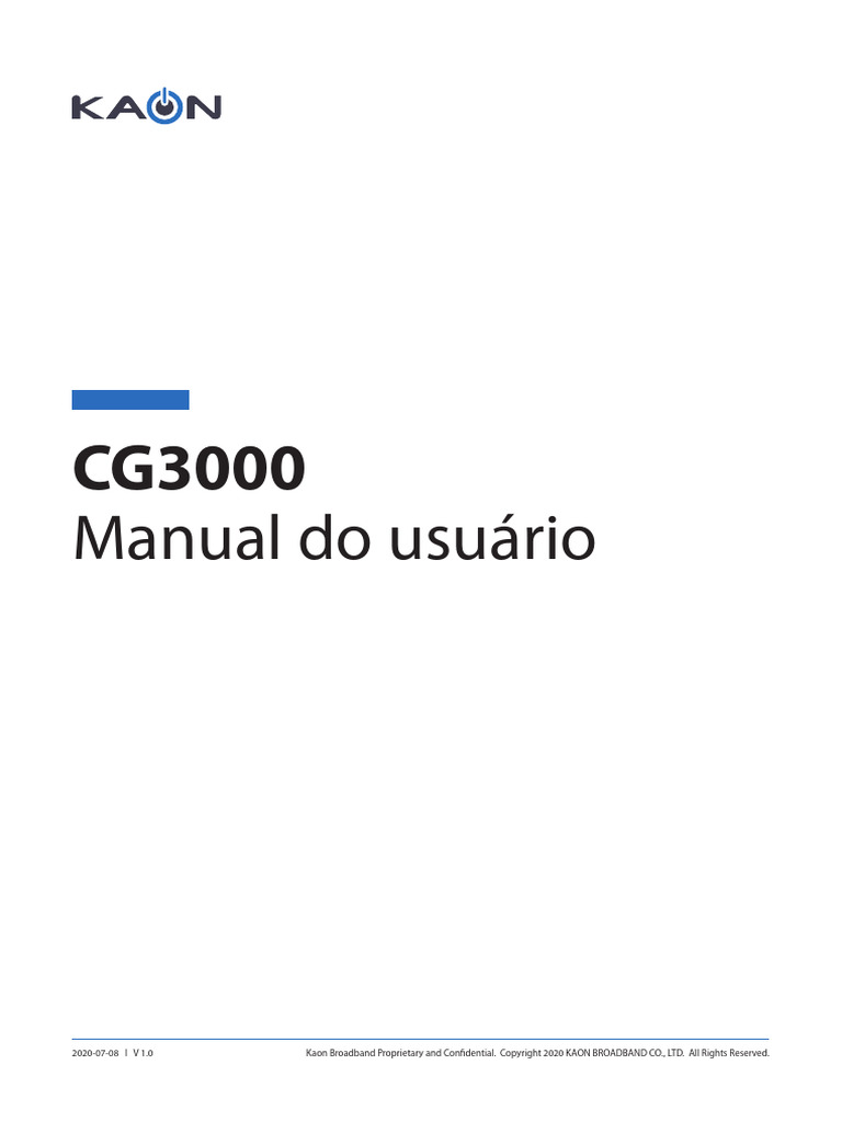 Manuais Equipamentos Kaon Cg3000 | PDF | I Pv6 | Ip Address