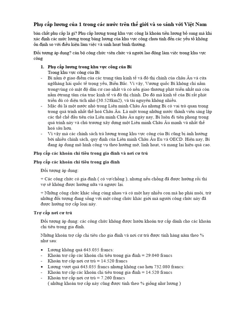 phụ cấp lương trong KVC | PDF