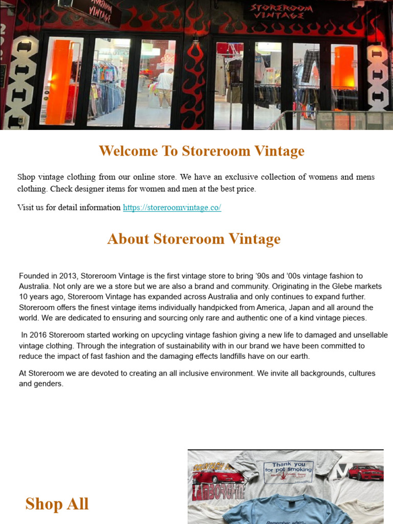 Storeroom Vintage Presentation | PDF | Clothing | Fashion