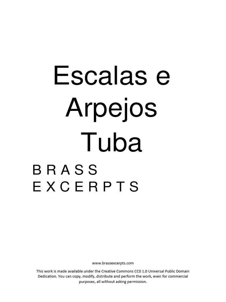 Escalas e Arpejos Tuba | PDF | Técnicas musicais | Harmonia