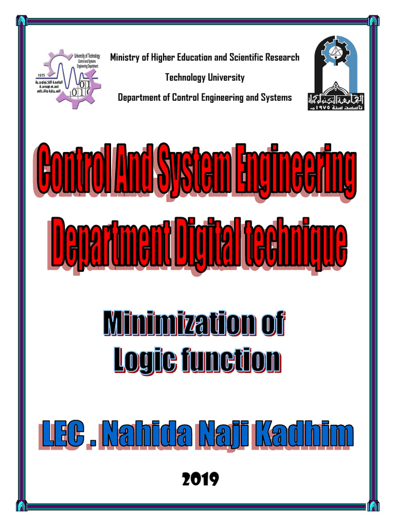Minimization Of Logic Function Pdf Mathematical Logic Algebra