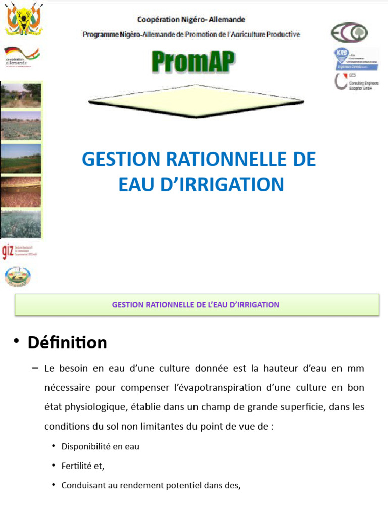 Calculs Des Besoins en Eau | PDF | Évapotranspiration | Irrigation