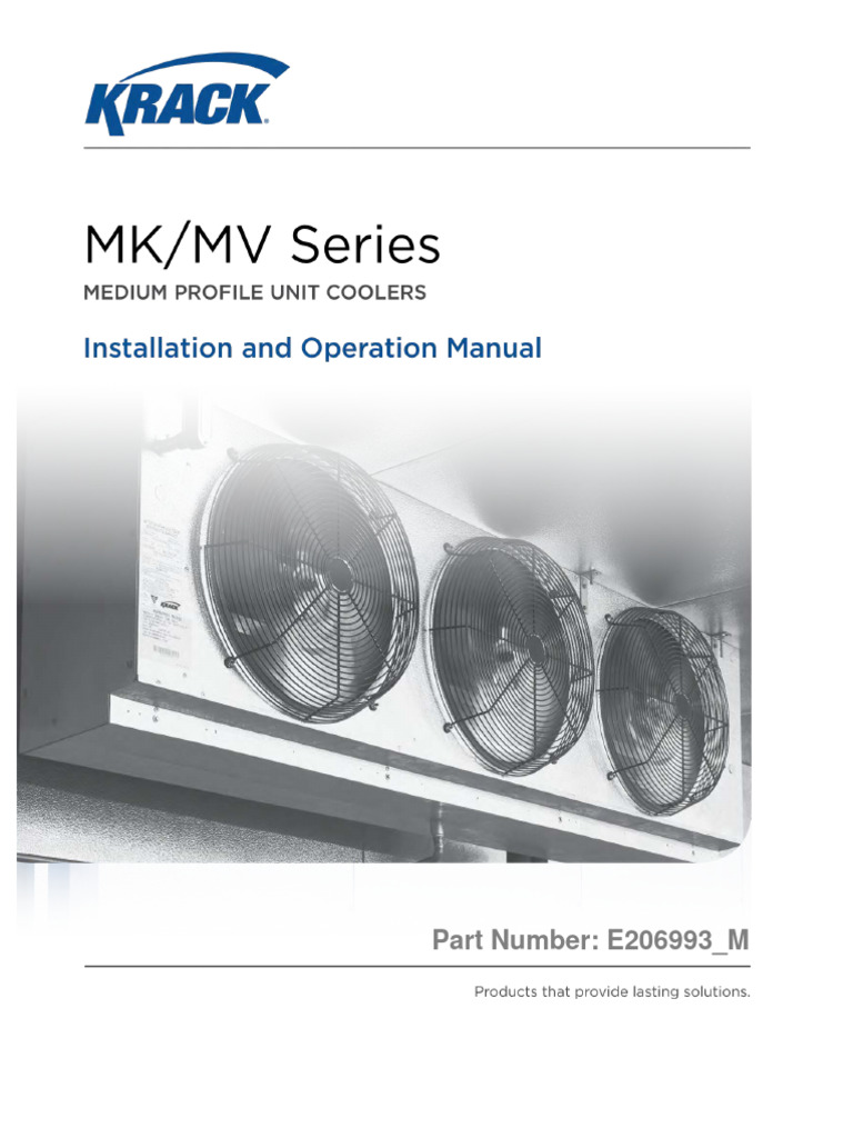 Krack Mk Series | PDF | Chlorofluorocarbon | Mechanical Engineering