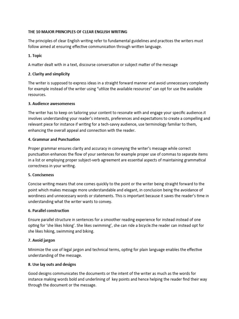 Clear English Writing | PDF | Jargon | Human Communication