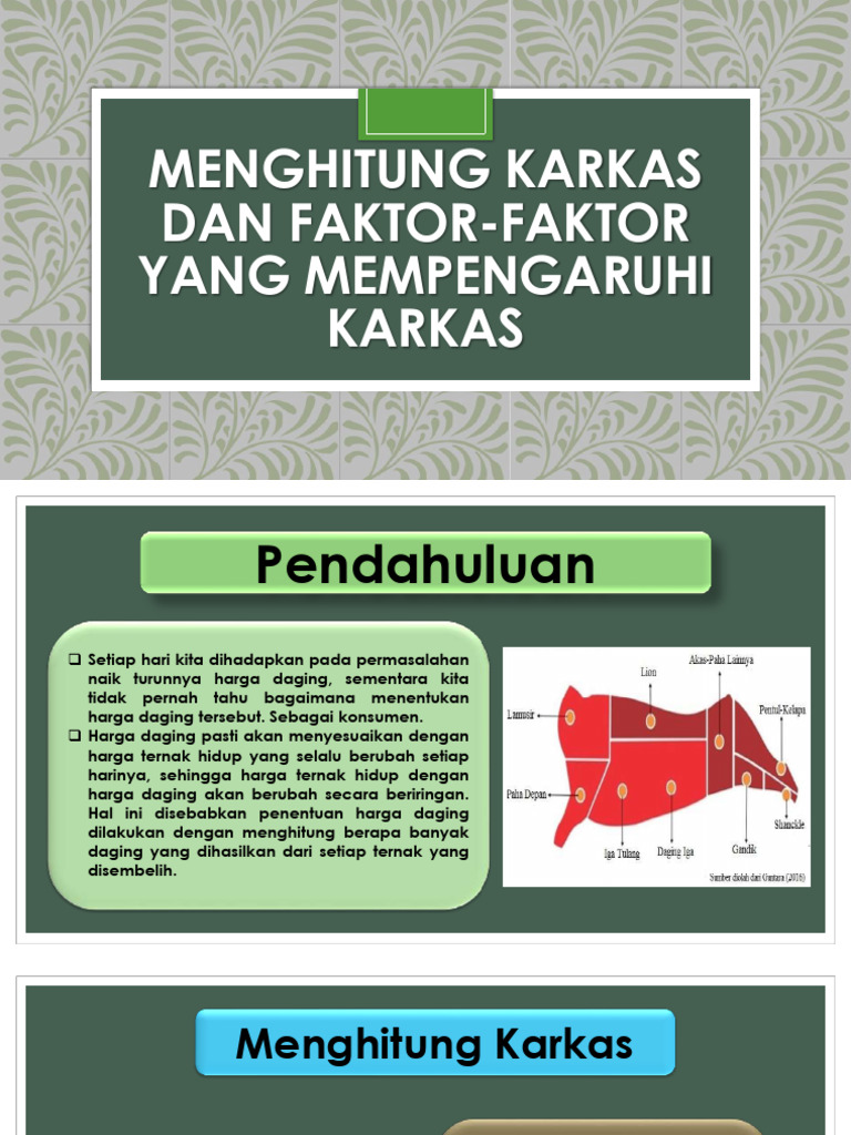 Menghitung Karkas Dan Faktor-Faktor Yang Mempengaruhi Karkas | PDF