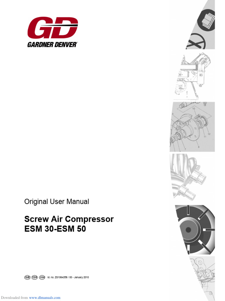 Gardner Denver ESM 30 Original User Manual | PDF | Valve | Safety