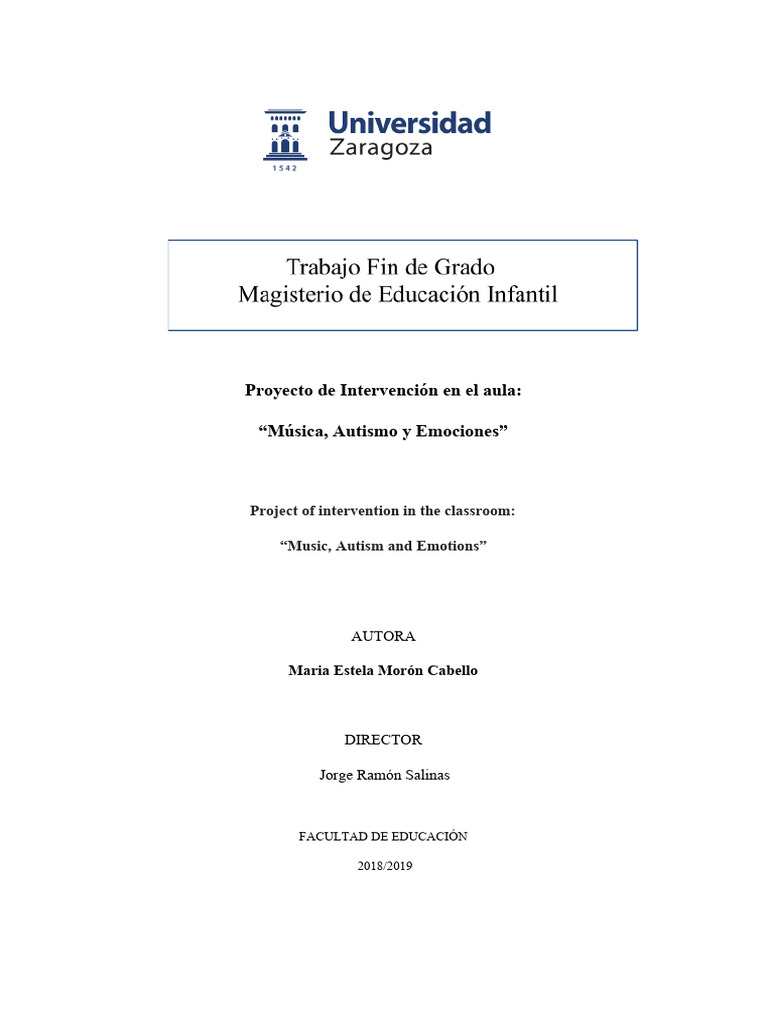 Taz TFG 2019 2613 | PDF | Las emociones | Mente