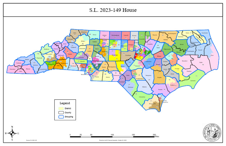 North Carolina State House of Representatives 2024 Map | PDF | North ...