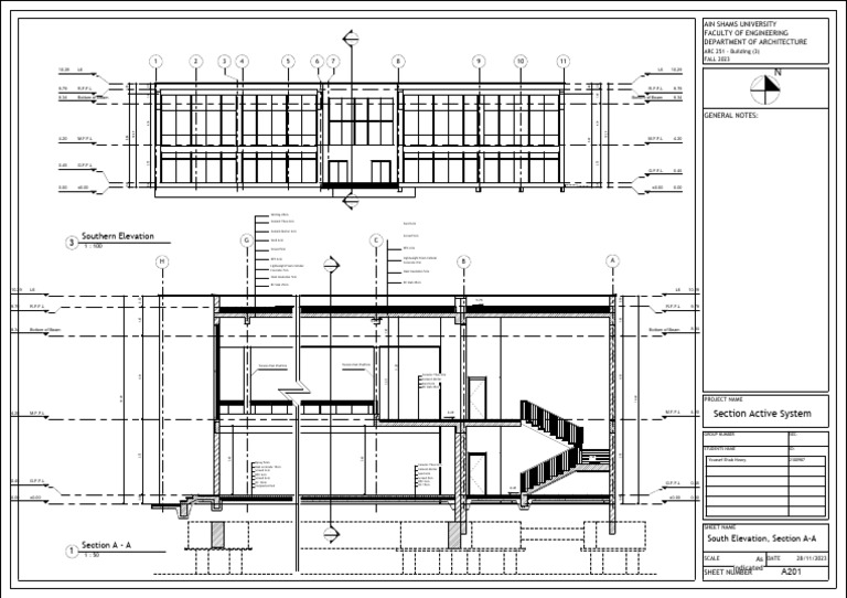 Frames Finalized Section A-A+ Elevation | PDF | Structural Engineering ...